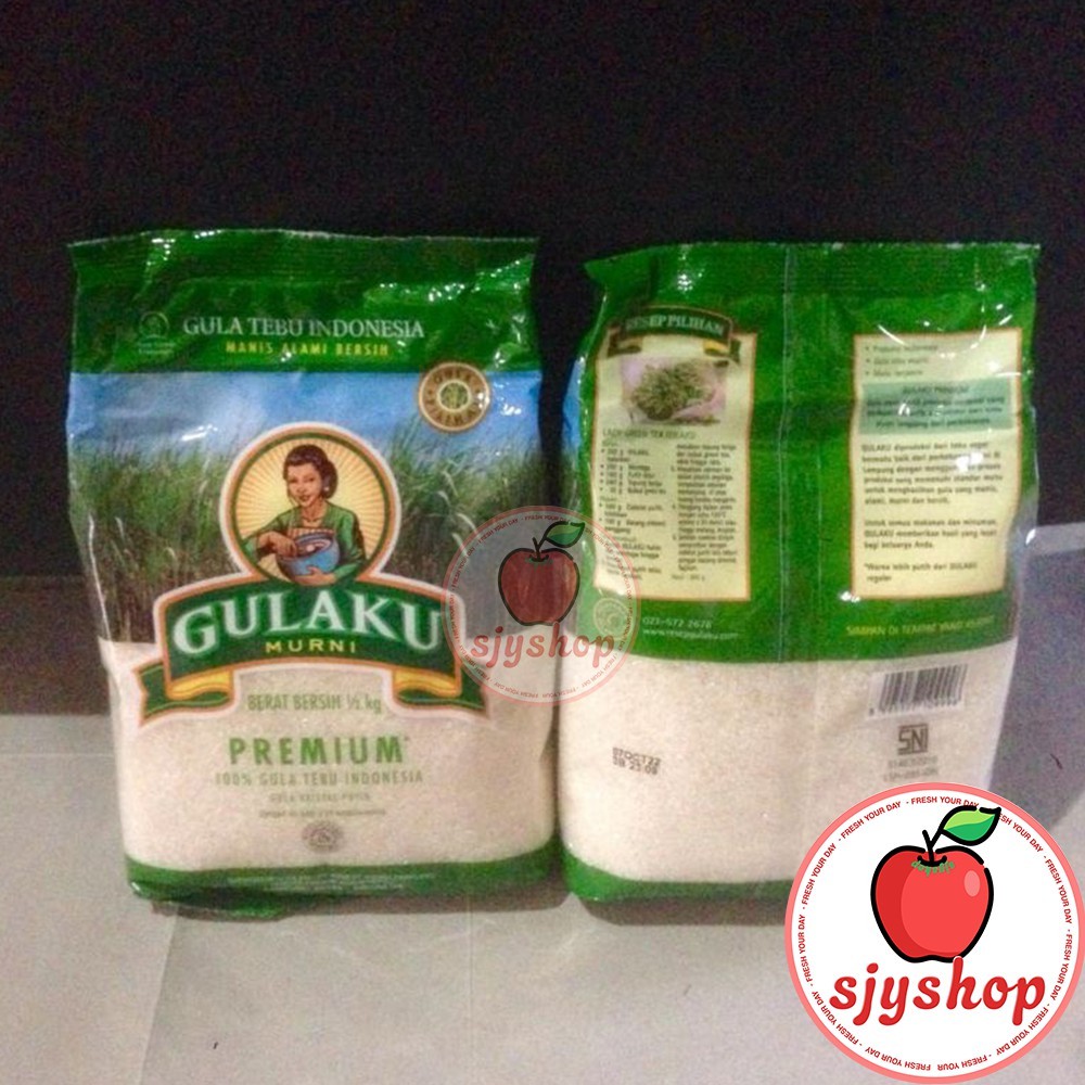 Jual Baca Deskripsi - 500gr Gulaku Gula Pasir Murni Hijau / Premium // Kuning Tebu 0,5Kg ...