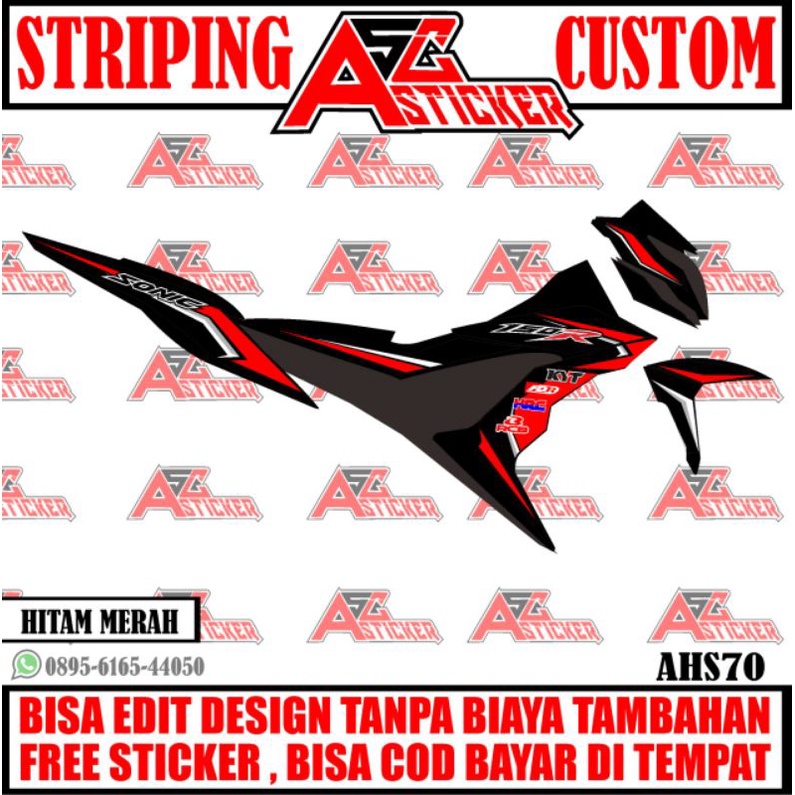 Jual STRIPING HONDA SONIC 150R BISA CUSTOM EDIT DESIGN SESUAI SELERA ...