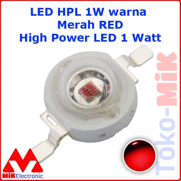 Jual High Power LED 1W HPL Merah 1 Watt Red | Shopee Indonesia