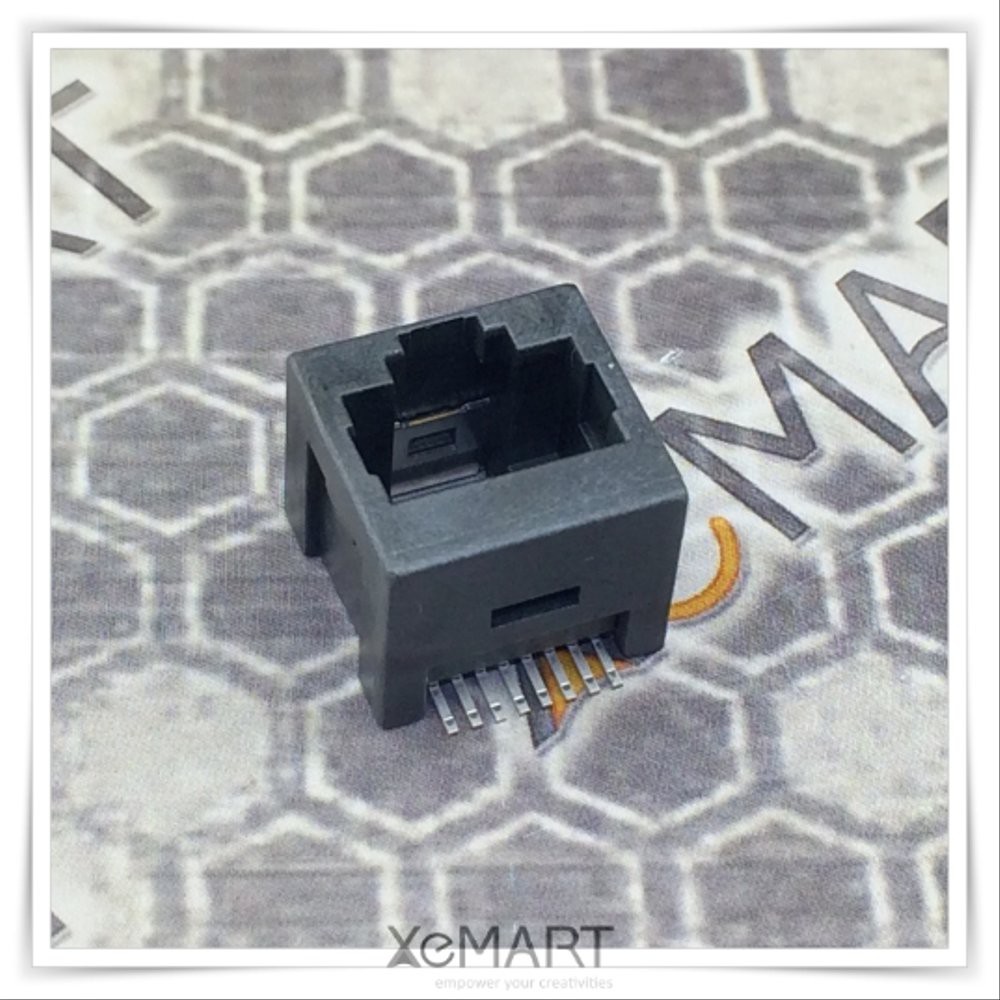 Jual RJ45 Socket Connector 8P8C 8Pin SMD Konektor 180 Degree Vertical ...