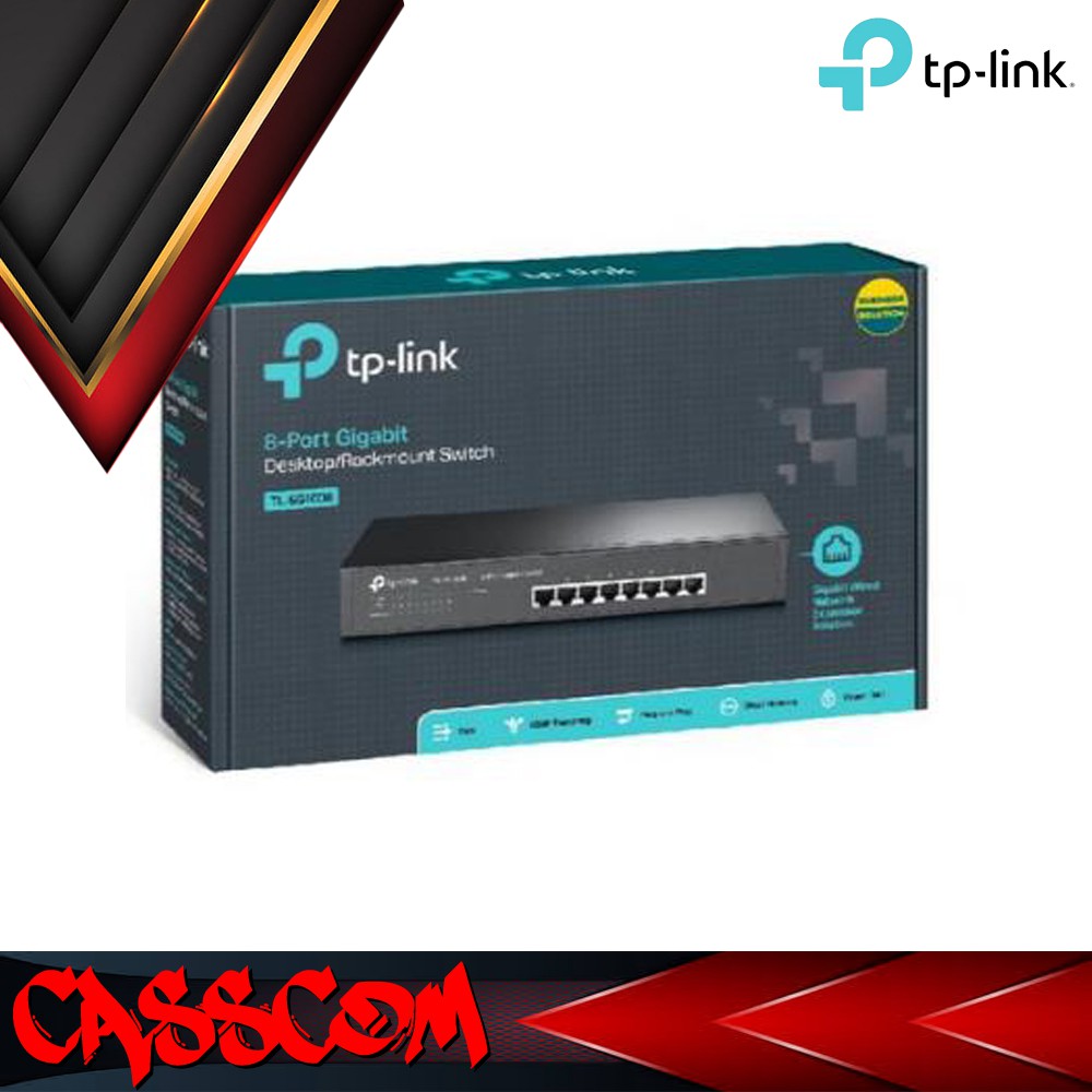 Jual TP-Link TL-SG1008 8-Port Gigabit Desktop/Rackmount Switch Hub ...