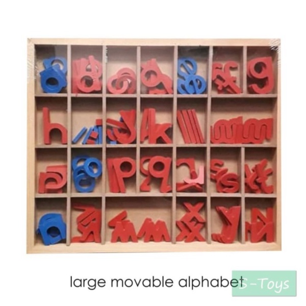 Jual Mainan Anak Large Movable Alphabet Mengenal Montessori Alphabet ...