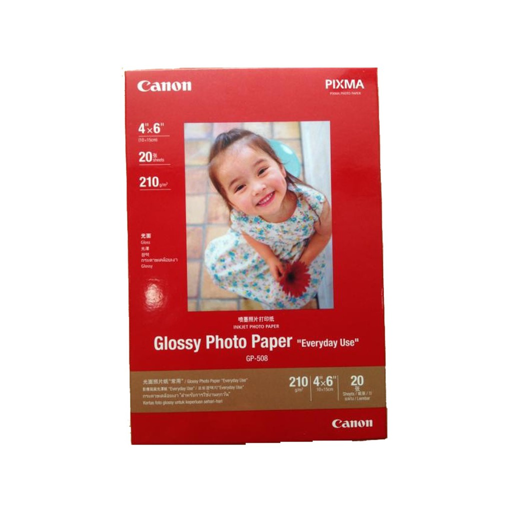Jual Canon Glossy Paper GP-508 4x6" (20 sheets) | Shopee Indonesia