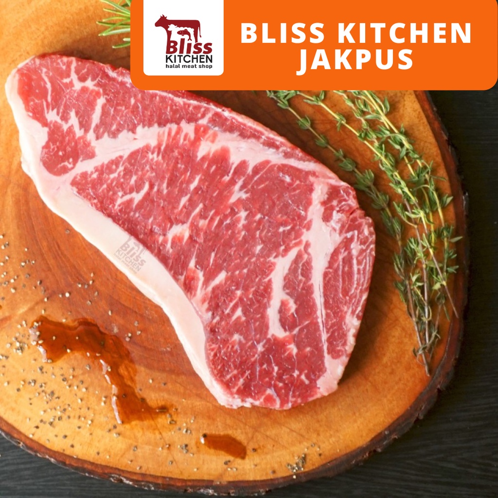 Jual Ebony Black Australian Black Angus Beef Sirloin Steak MB4+ 200gr ...