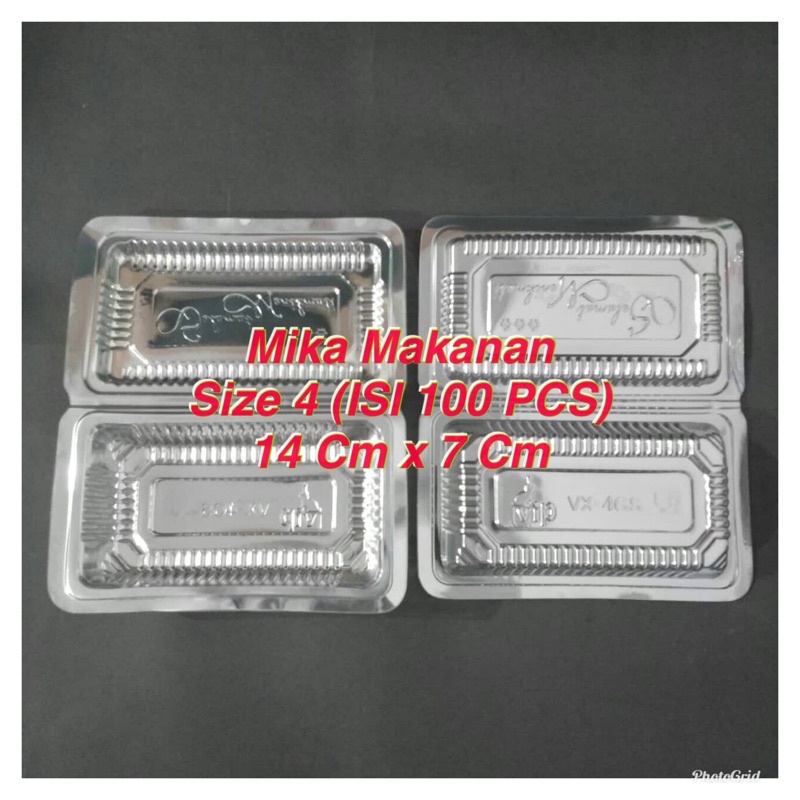 Jual ISI 100 PCS | UKURAN SIZE 4 | MIKA PLASTIK | MIKA MAKANAN | MIKA ...