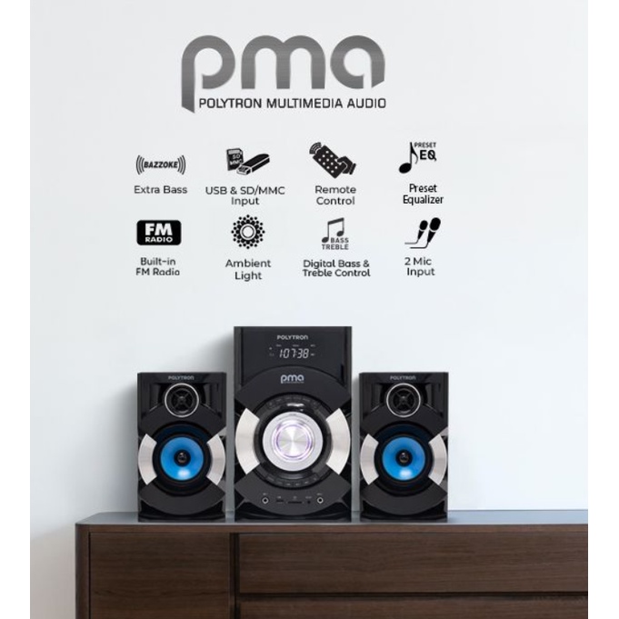 Jual Polytron Speaker Bluetooth Multimedia Karaoke - PMA 9507 /BA / PMA9507 | Shopee Indonesia