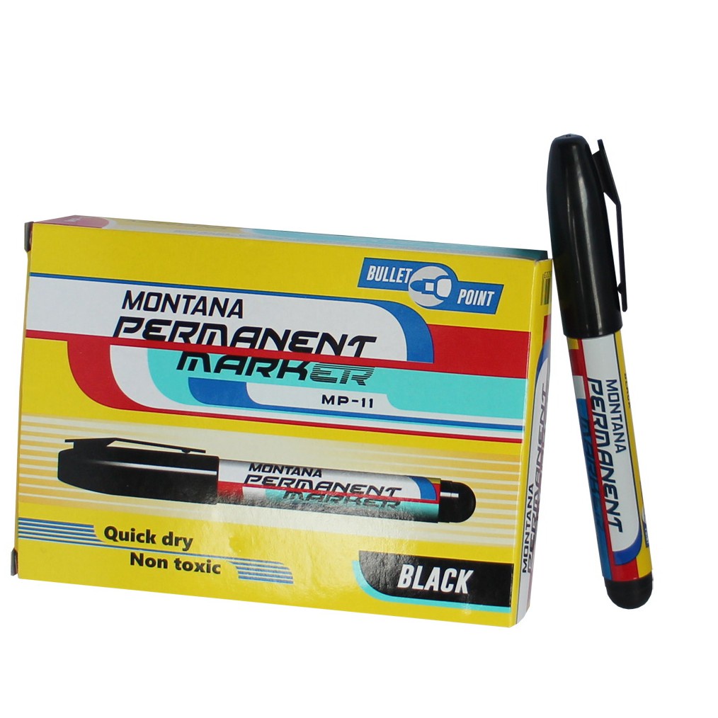 Jual Spidol Permanent Marker Warna Hitam | Shopee Indonesia