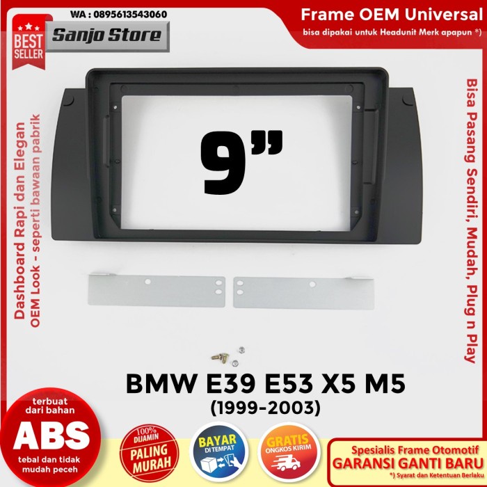 Jual Frame OEM BMW Seri 5 E39 E53 X5 M5 Head Unit Android 9 inch Semua ...
