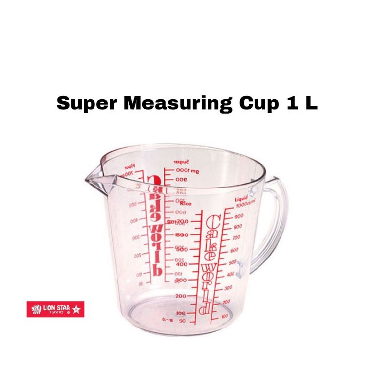 Jual Lion Star Super Measuring Cup 1 Liter / Gelas Ukur / Gelas Takar ...