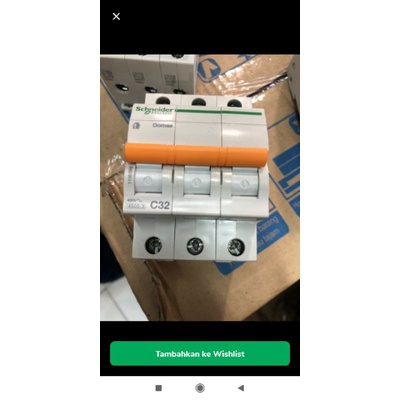 Jual MCB SCHNEIDER DOMAE 3 PHASE 32A 32 AMPERE 3P32A | Shopee Indonesia