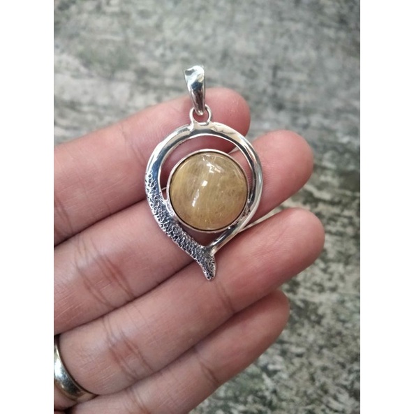 Jual Liontin perak batu rambut sedana | Shopee Indonesia