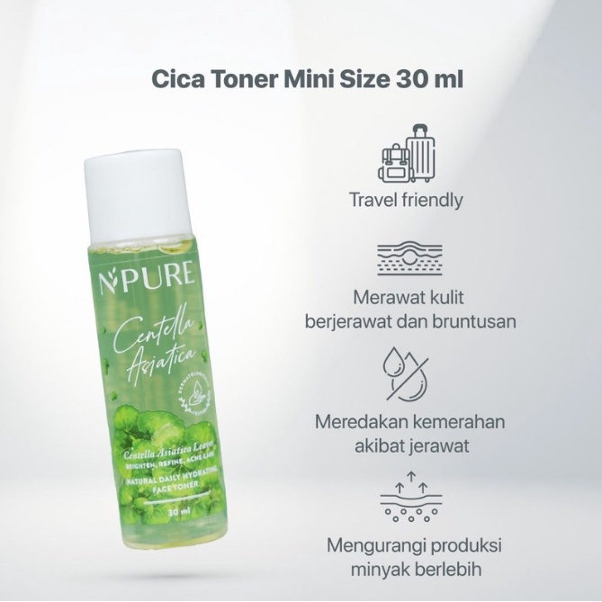 Jual NPURE Centella Asiatica Toner Mini Size 30ml | Shopee Indonesia
