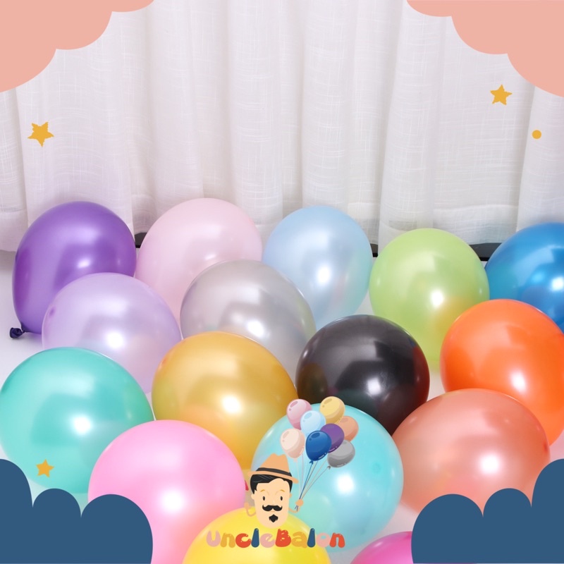 Jual Balon Latex Metalik 12 Inch / Balon Karet / Balon Ulang Tahun ...