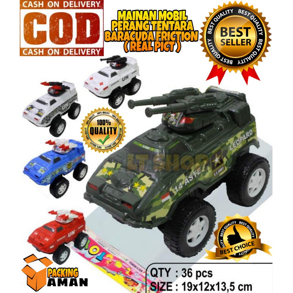 Jual PROMO Mainan Anak Mobil Perang Tentara Militer Army Baracuda Friction / Mainan Mobil ...