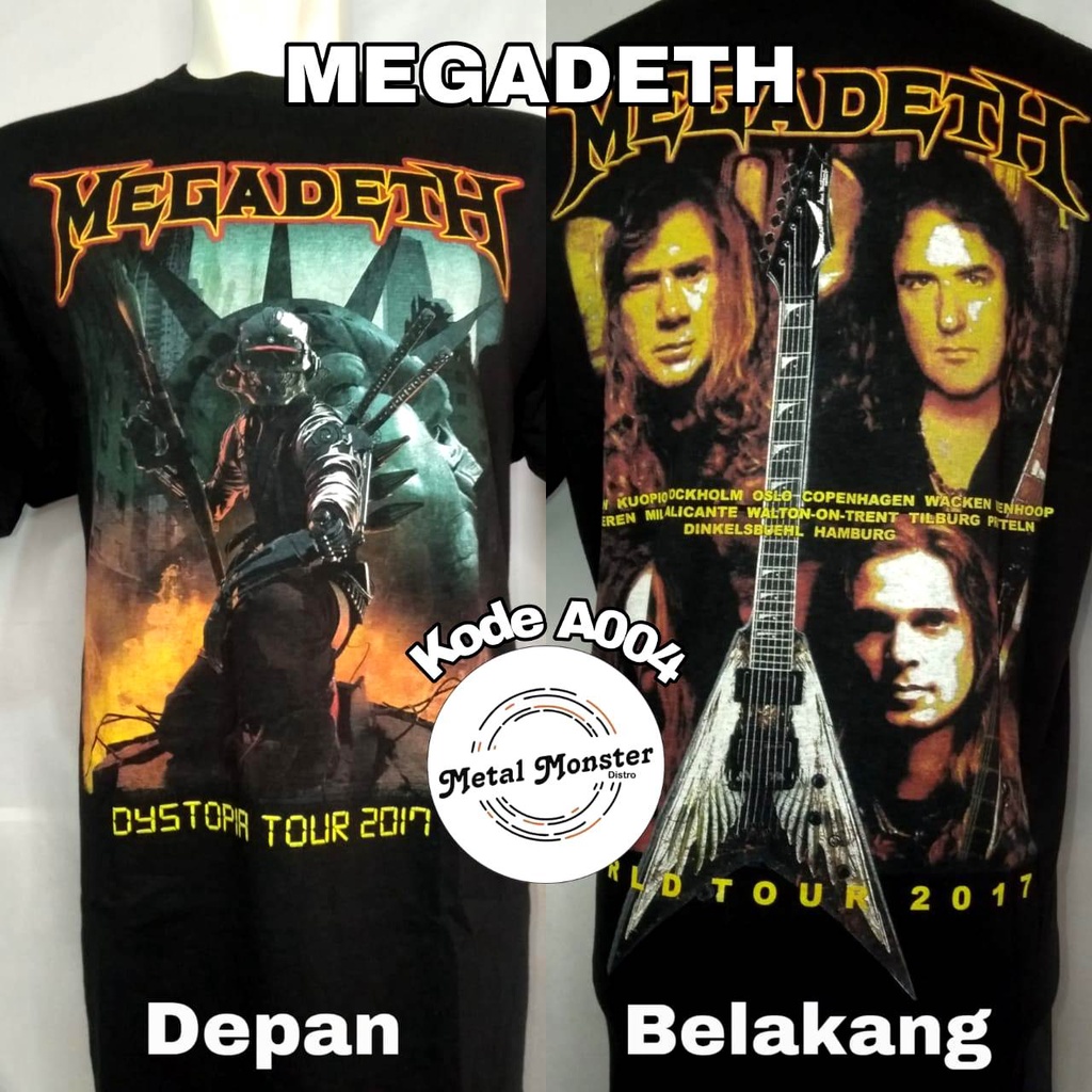 Jual Kaos Megadeth / Kaos Metal / Kaos Distro Band Metal Sablon ...