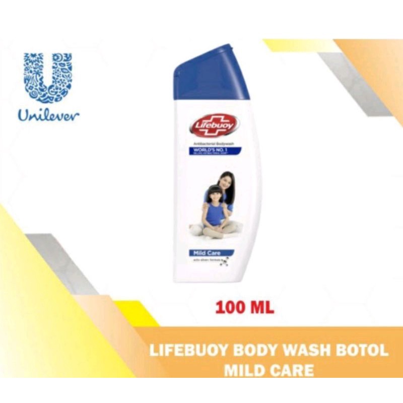 Jual lifebouy body wash total protect botol 100ml atau mild care botol ...