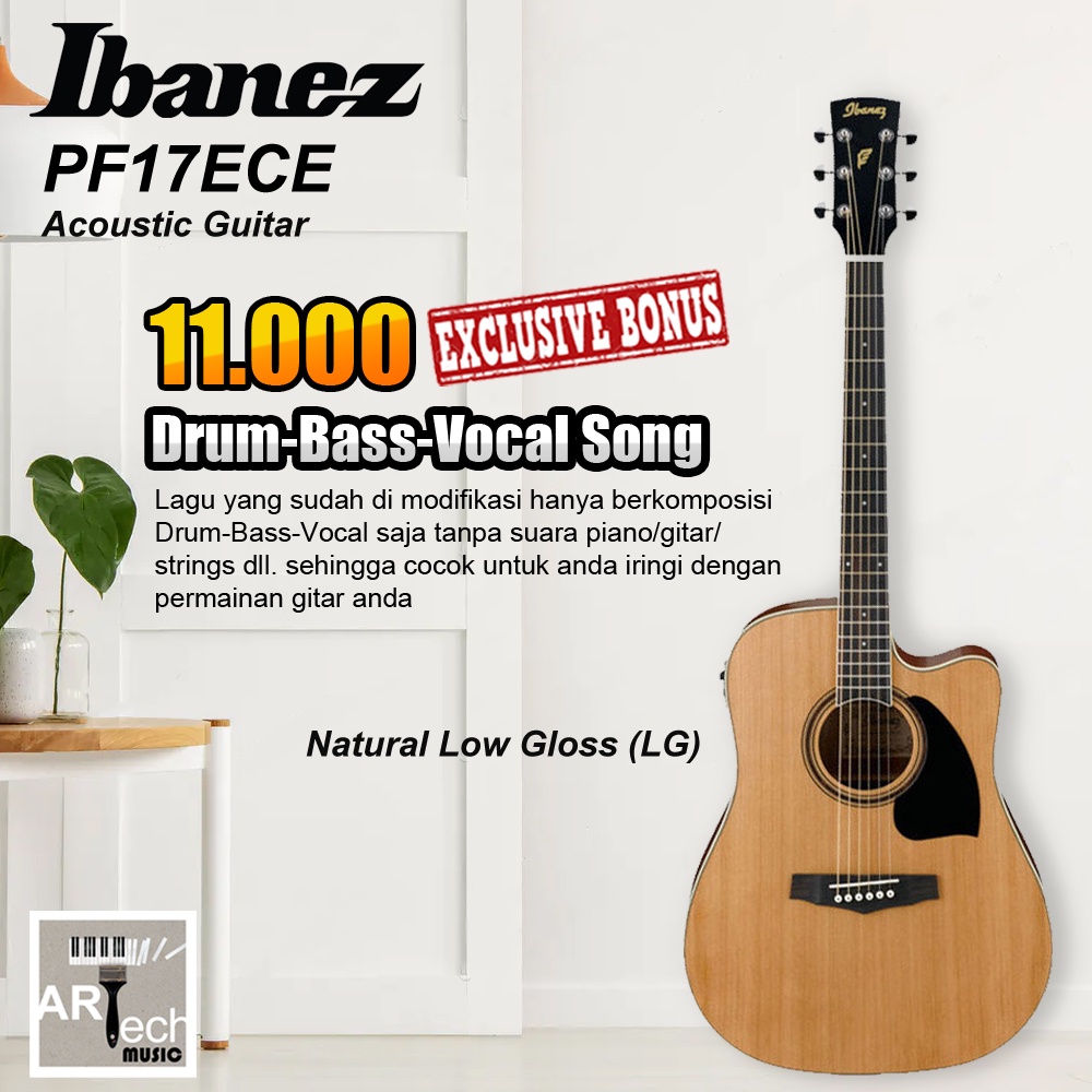 Jual Ibanez PF17ECE /PF17 ECE /PF 17ECE /PF 17 Gitar Akustik Elektrik ...