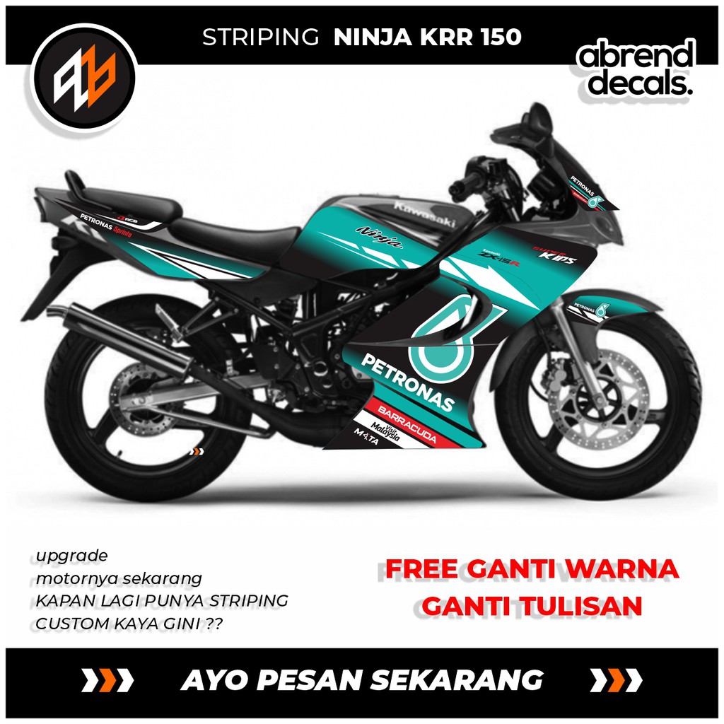 Jual STRIPING NINJA KRR 150 PETRONAS / stiker lis motor kawasaki ninja ...