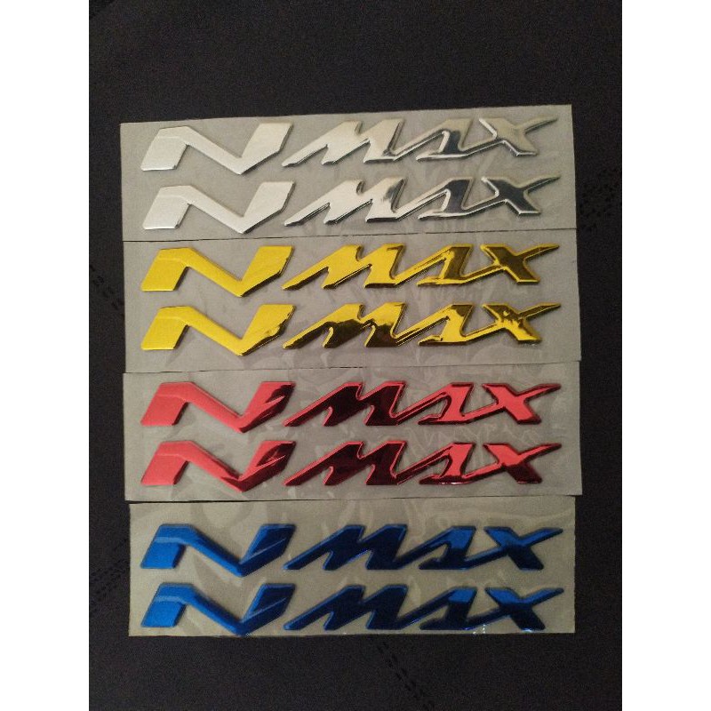 Jual (SEPASANG) EMBLEM LOGO NMAX / EMBLEM N MAX GOLD,SILVER,MERAH,BIRU ...