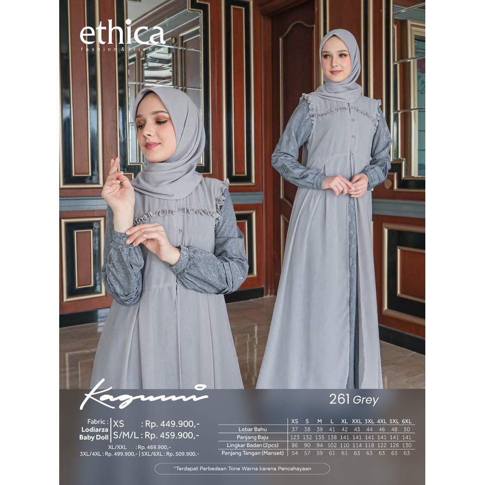 Jual Busana Muslim Gamis Dewasa Ethica Kagumi 261 New Arrival | Shopee Indonesia