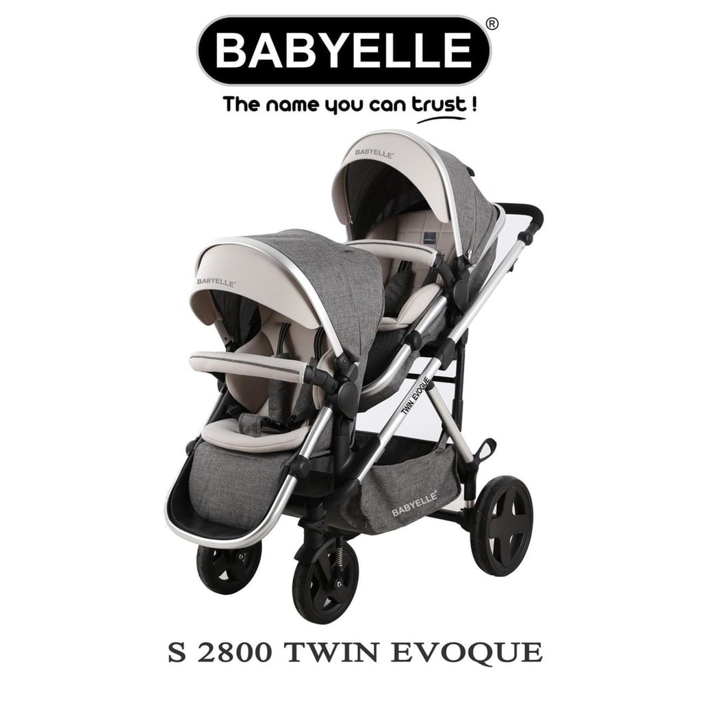 Jual kereta dorong Babyelle Twin Evoque Duo Stroller Kembar | Shopee ...