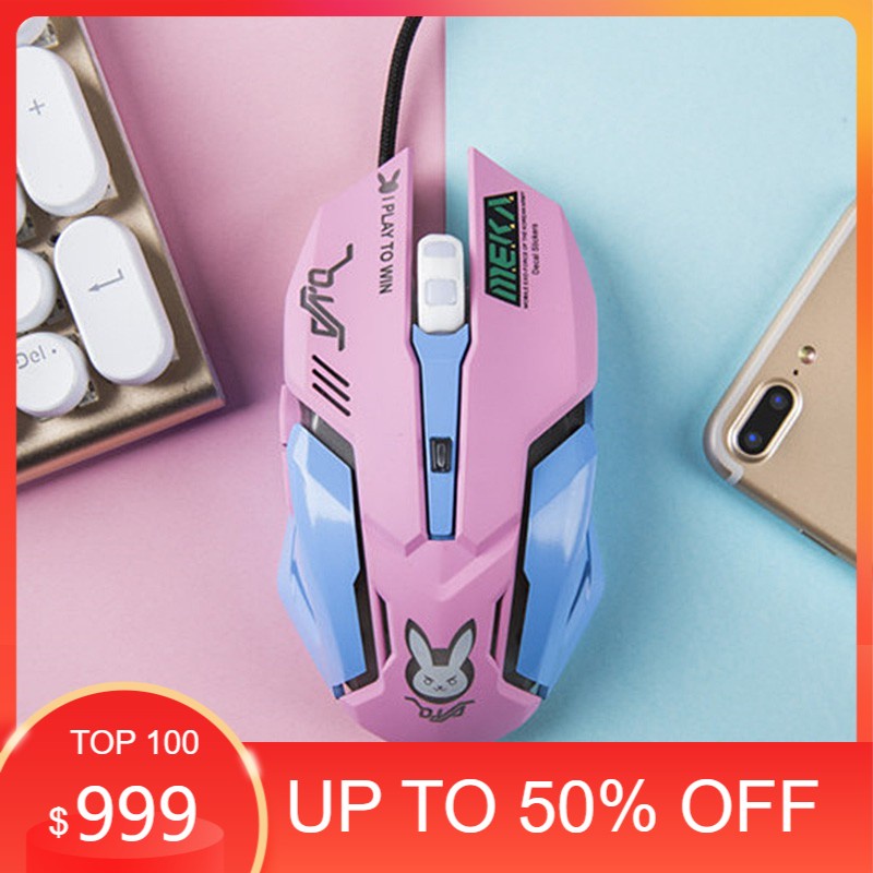 Jual Mouse Gaming Kabel USB Optical 2400DPI 6 Tombol Warna Biru dan ...