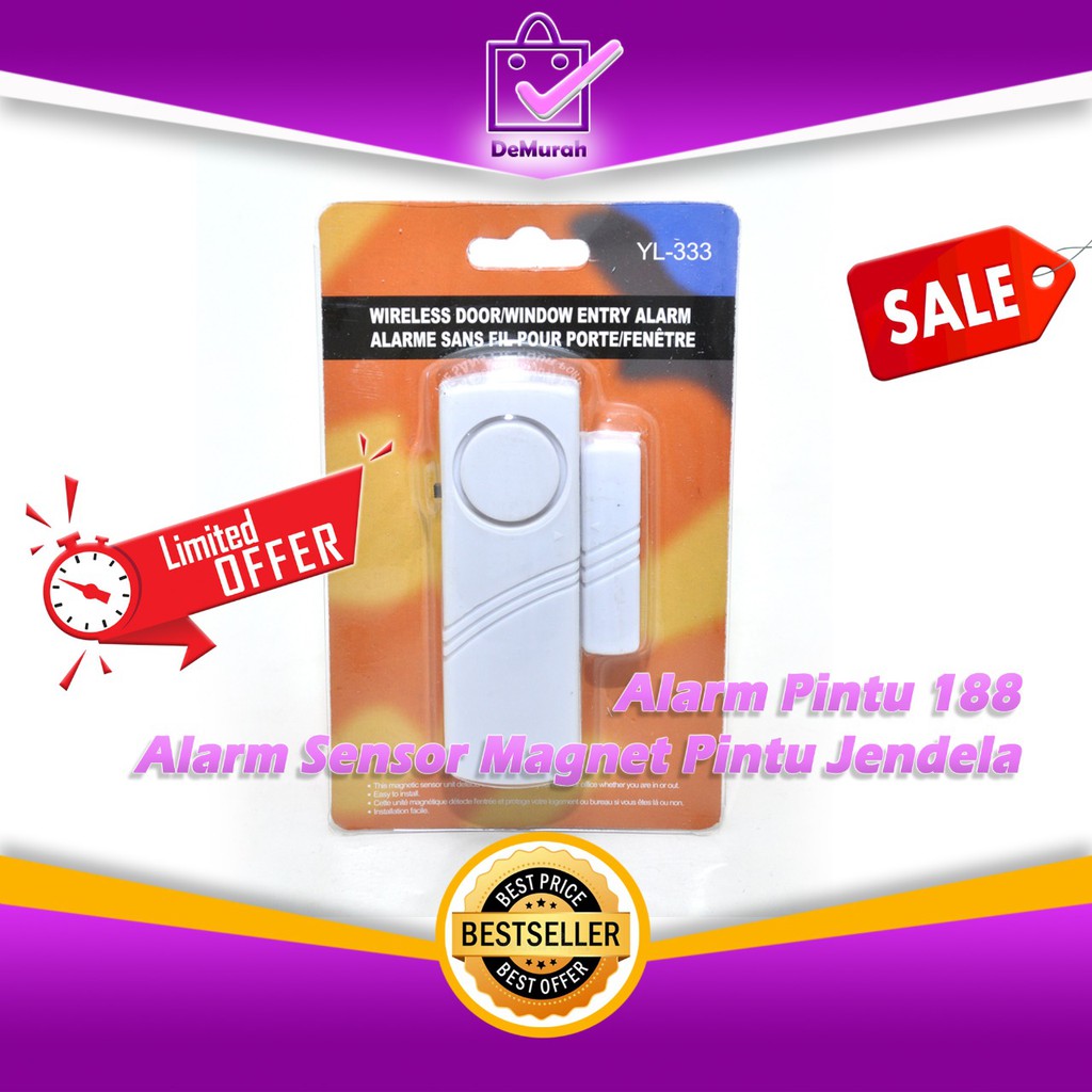 Jual Alarm Pintu 188 / Alarm Sensor Magnet Pintu Jendela | Shopee Indonesia