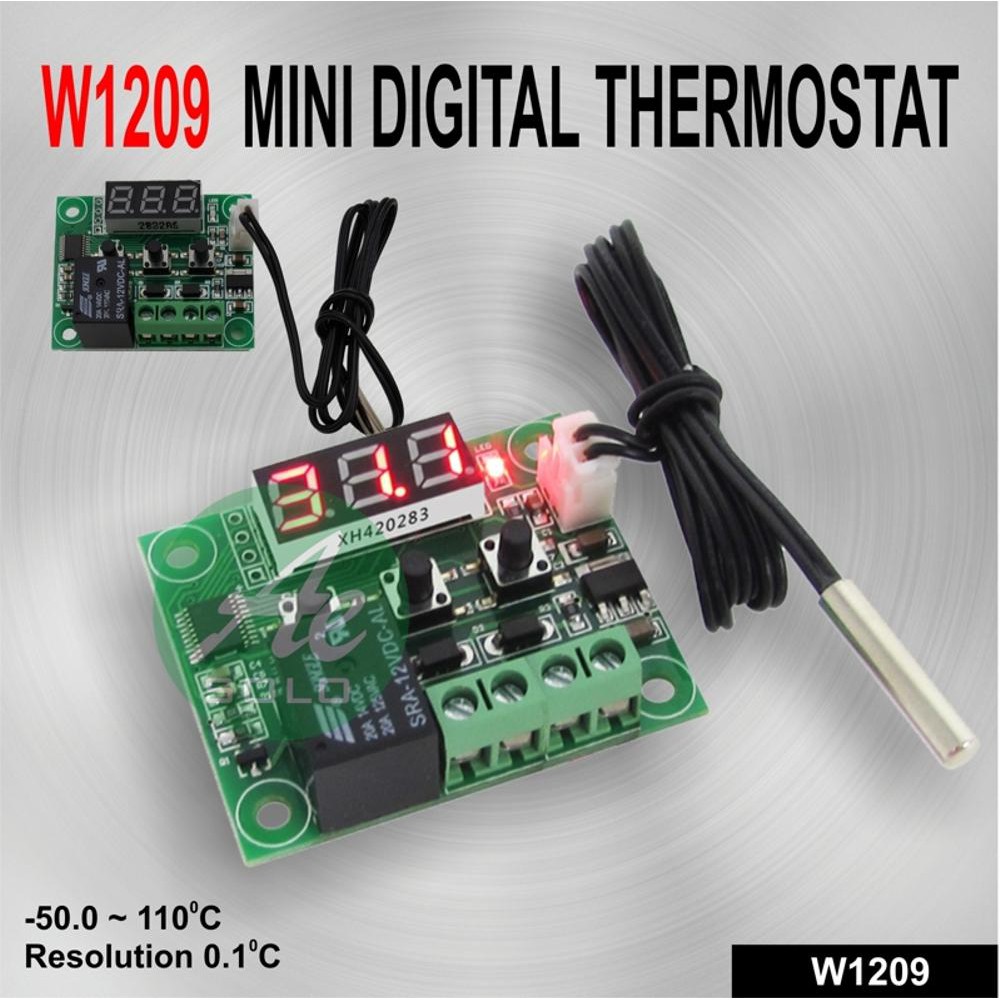 Jual W1209 PCB Hijau Thermostat Digital Temperature Controller Control ...