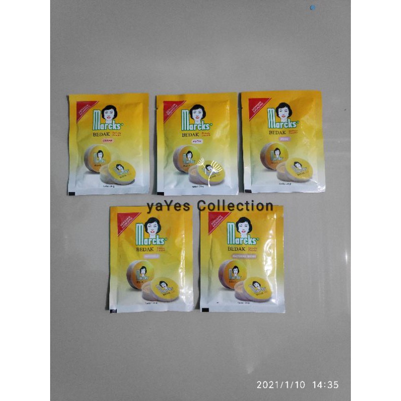Jual Bedak tabur marcks marck marks teens padat beauty powder putih ...