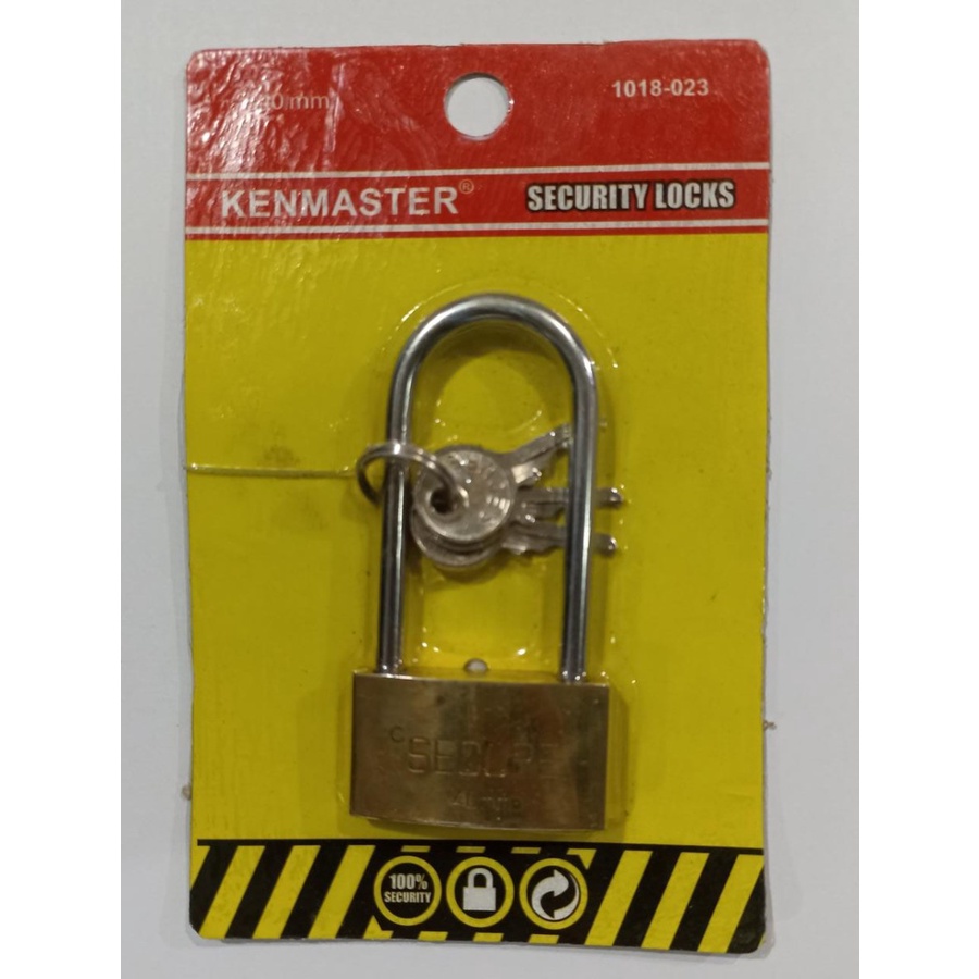 Jual KENMASTER GEMBOK 40 mm LEHER Panjang Anti Maling KUNINGAN | Shopee ...