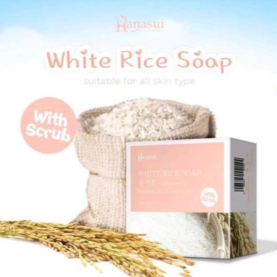 Jual Hanasui Sabun Beras With Scrub / White Rice Soap With Scrub by ...