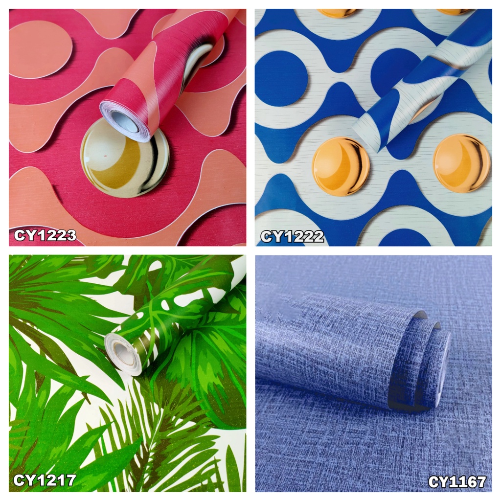Jual Wallpaper Sticker Hiasan Dinding Motif CY Wallstiker Ukuran 45 cm ...