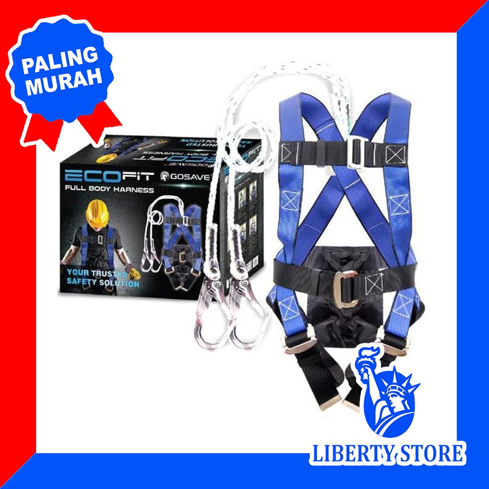 Jual Full Body Harness DOUBLE BIG HOOK GOSAVE ECOFIT Plus Tali Safety ...
