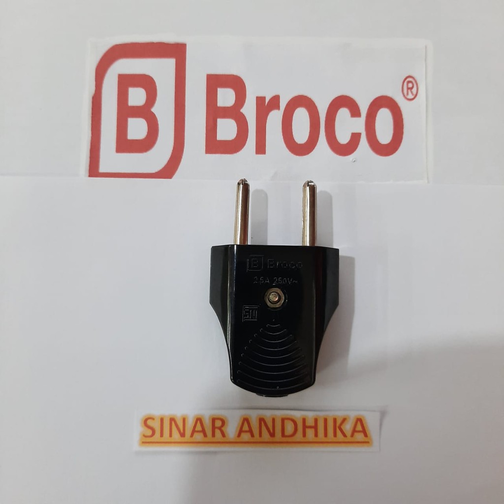 Jual STEKER/COLOKAN GEPENG HITAM BROCO 344LN | Shopee Indonesia