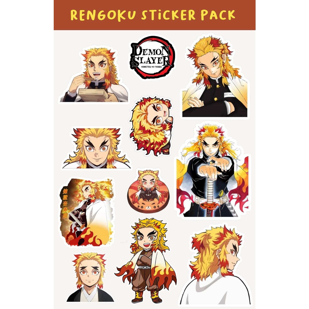 Jual sticker pack RENGOKU demon slayer kimetsu no yaiba chibi aesthetic ...