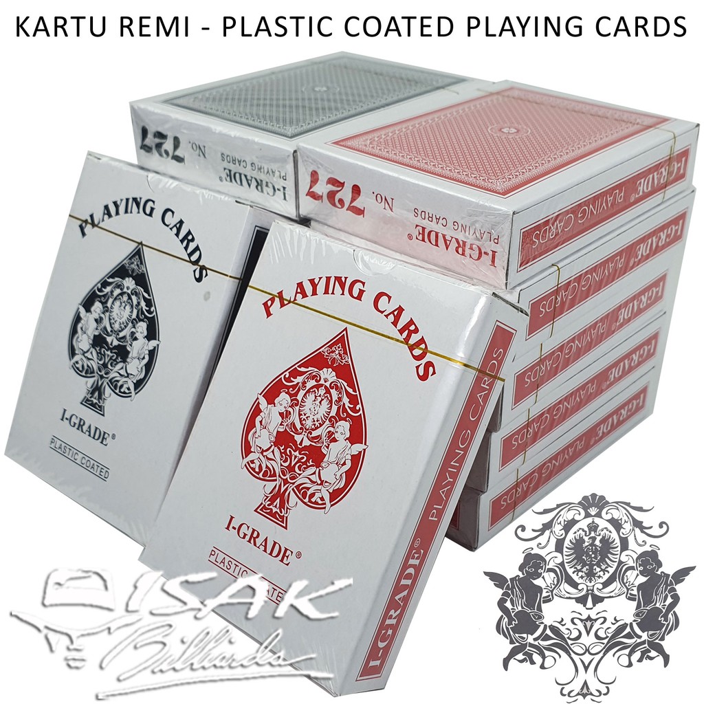 Jual Kartu Remi - 12 Pack Plastic Coated Playing Cards Poker Card ...