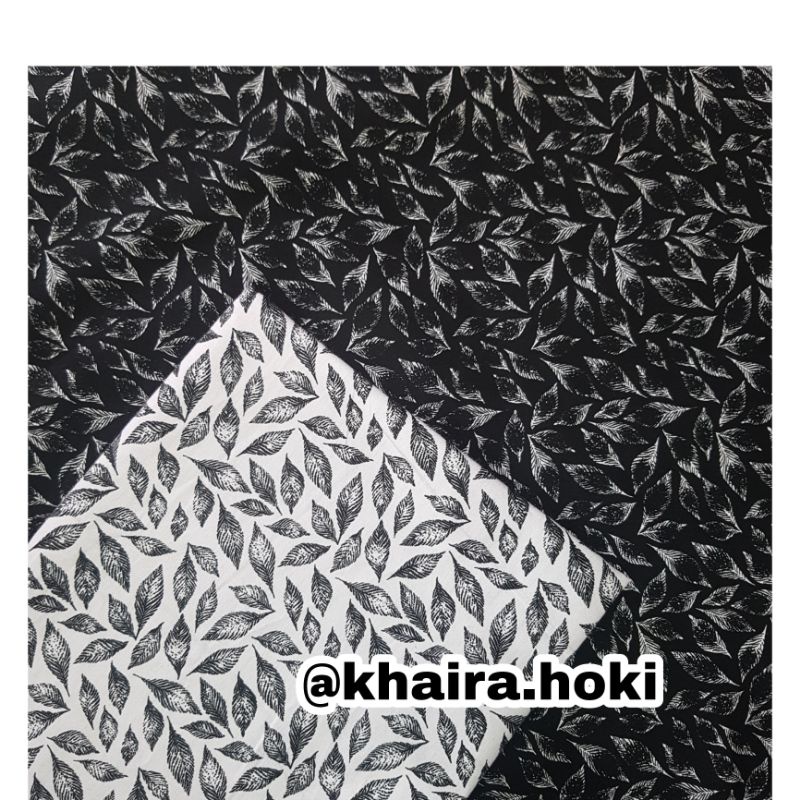 Jual kain katun poplin motif daun terbaru | Shopee Indonesia