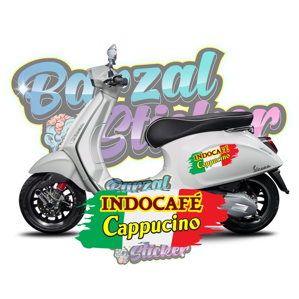 Jual Sticker logo cutting / cuting motor / unik / indocafe / scoopy ...