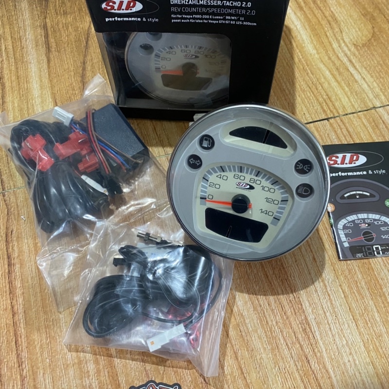Jual speedometer spidometer Digital SIP vespa new px npx putih | Shopee ...