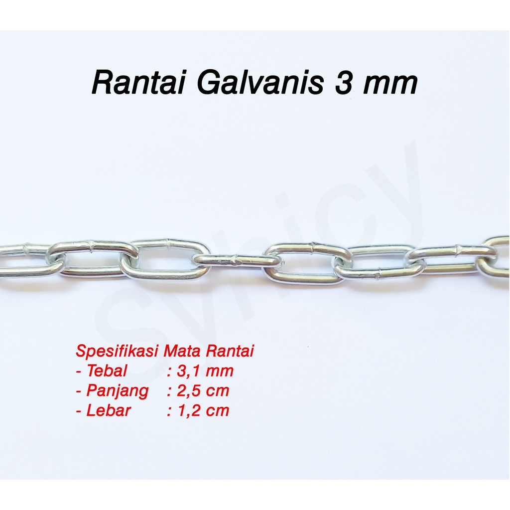Jual Rantai Besi 3 mm Galvanis Per Meter | Shopee Indonesia