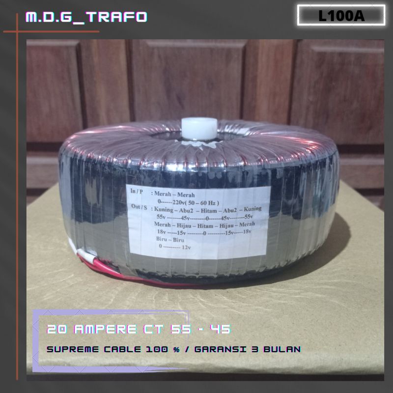 Jual trafo toroid donat 20A CT 55v - 45v murni | Shopee Indonesia