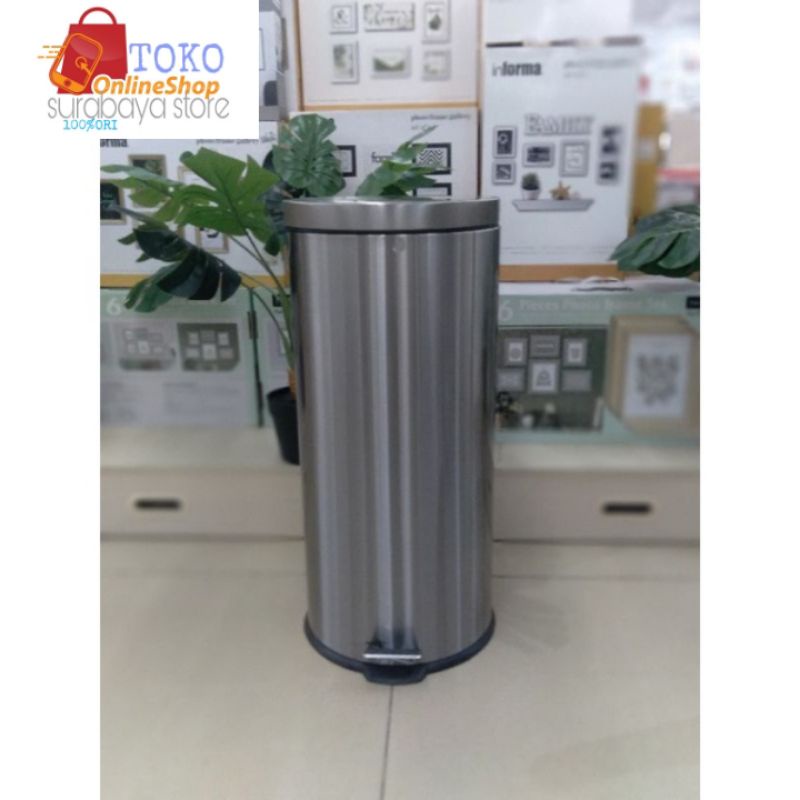 Jual INFORMA tempat sampah injak 30 liter stainless steel design minimalis | Shopee Indonesia