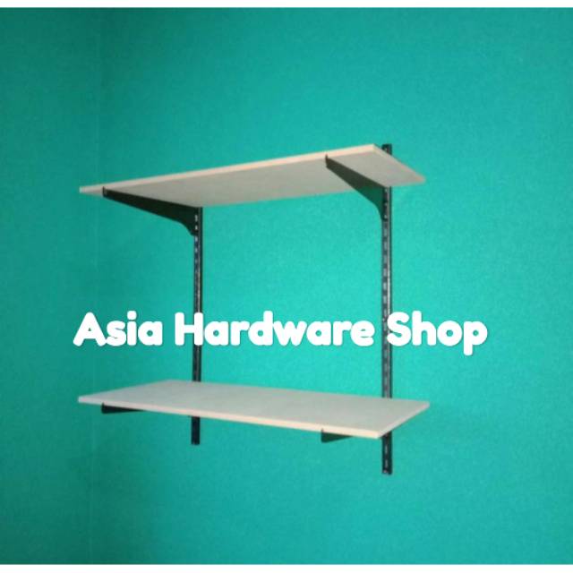 Jual Rak Dinding 2 Susun Besi Gantung Tingkat KENMASTER MURAH | Shopee ...