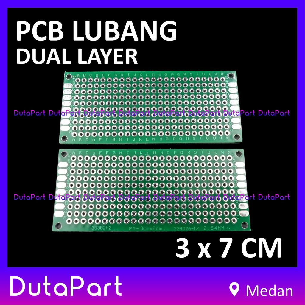 Jual 3x7 cm PCB Lubang Dua Sisi Dual Double Layer Side 3*7 Prototype ...