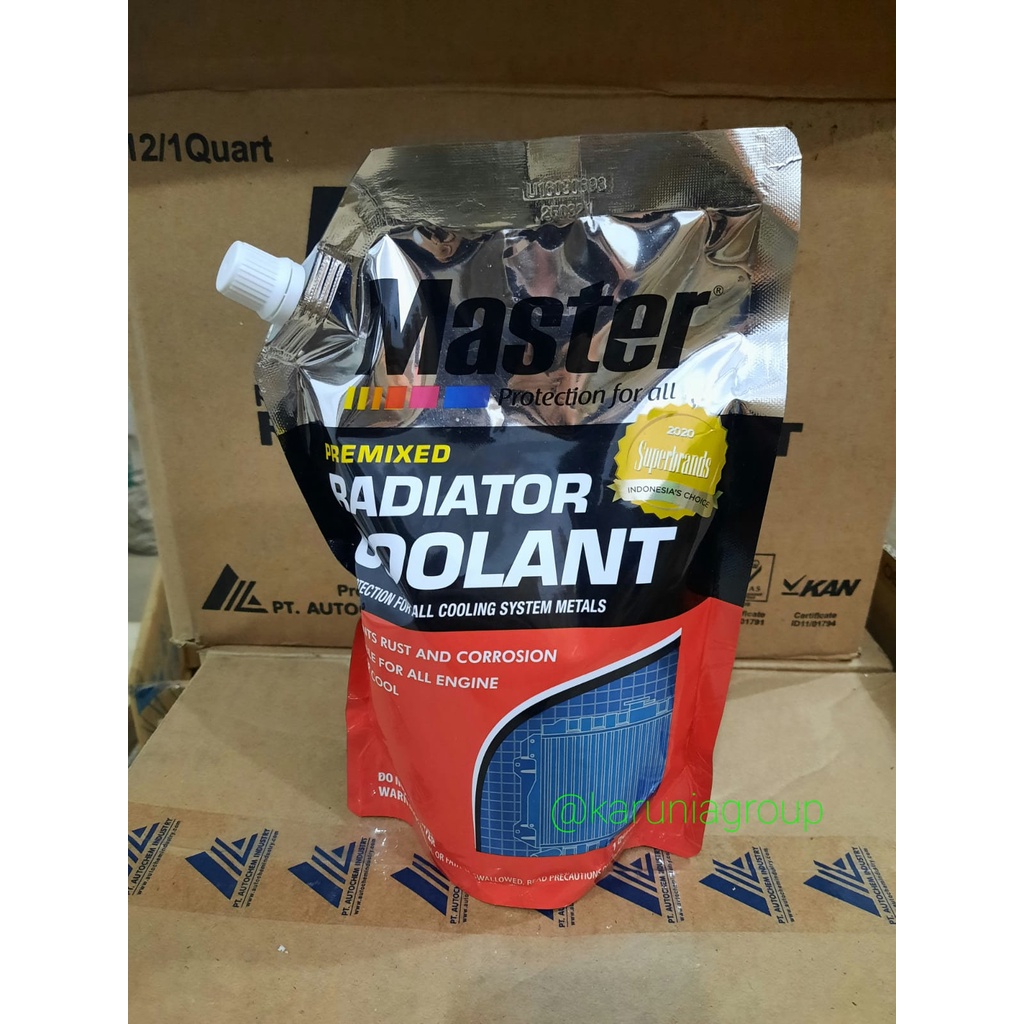 Jual Master Radiator Coolant Premix Green Refill 1Liter / Air Radiator ...