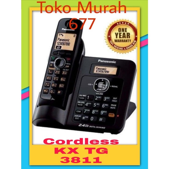Jual Telepon Cordless Panasonic KX TG3811 ( Telepon Rumah & Kantor ) | Shopee Indonesia