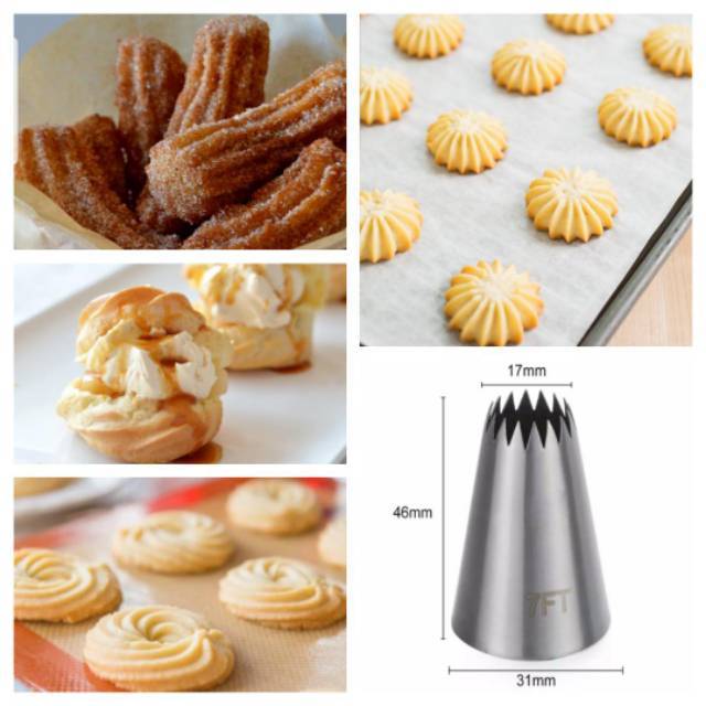 Jual Spuit No 5ft Spuit Kue Sus Eclair Kue Kering Churros Sagu Keju Semprit Sus Kering Cetakan