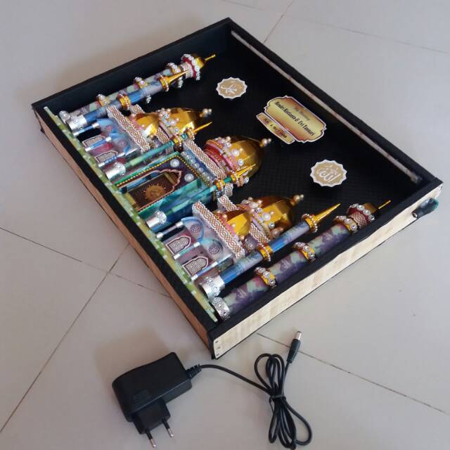 Jual Mahar nikah masjid lampu led tanpa pigura 45 x 35 cm (foto produk ...