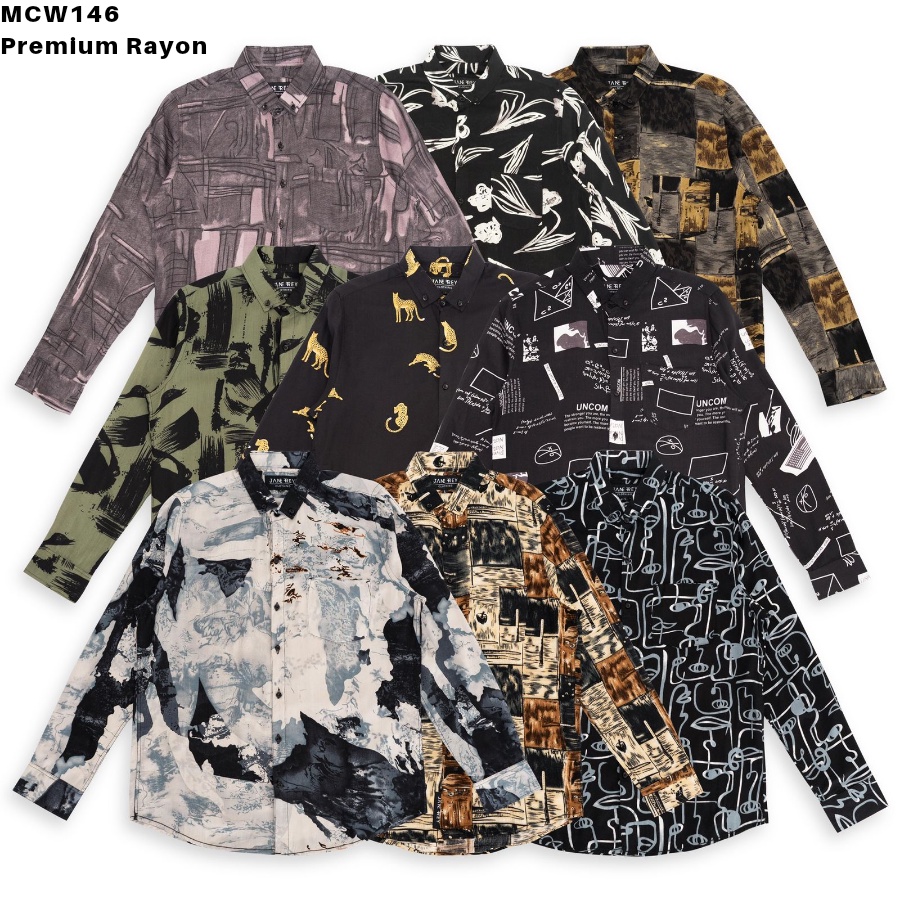 Jual MCW146 PREMIUM RAYON | SLIMFIT LONG BLACK FLORAL ALFA M-XL ...