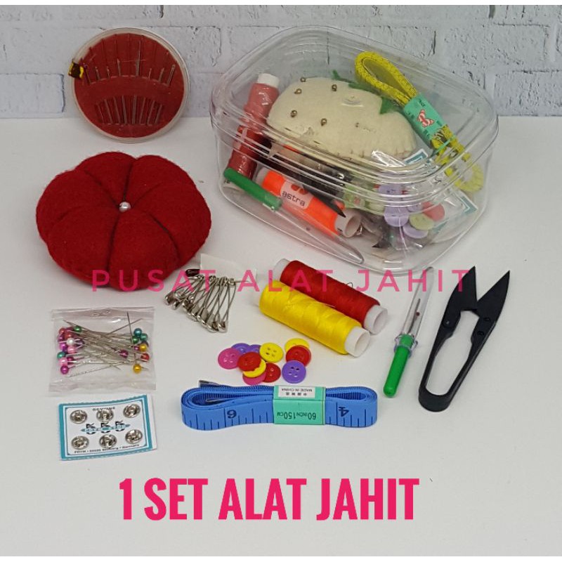 Jual 1 SET LENGKAP PERLENGKAPAN PERALATAN ALAT JAHIT MENJAHIT TANGAN ...